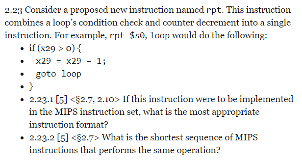 Solved 2.23 Consider a proposed new instruction named rpt. | Chegg.com