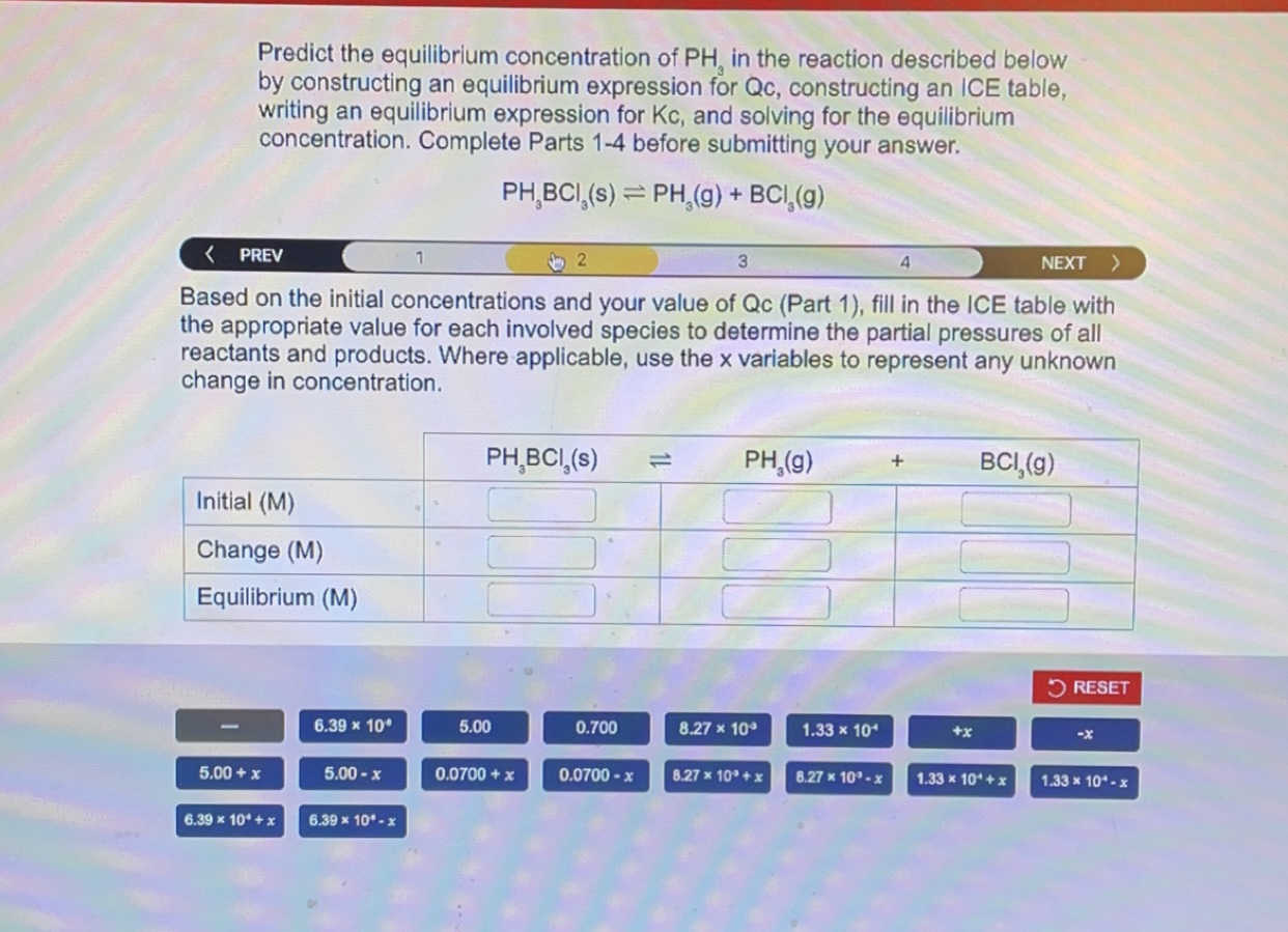 Solved Predict the equilibrium concentration of PH3 in the | Chegg.com