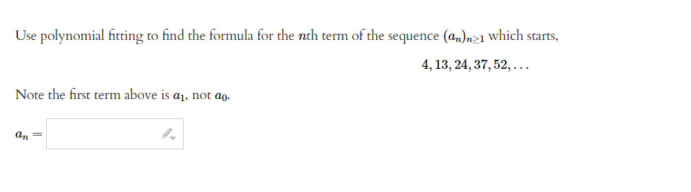 Solved Use polynomial fitting to find the formula for the | Chegg.com