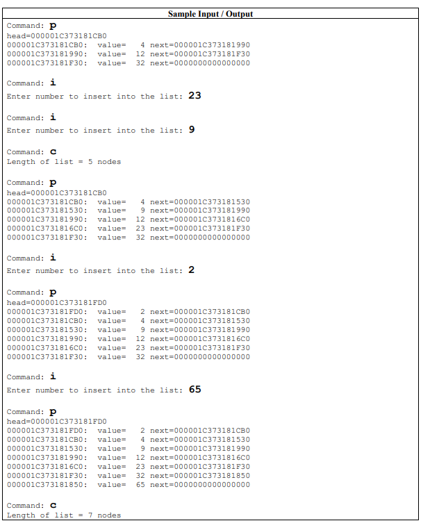 Solved Programming Assignment Create IntList.h and | Chegg.com