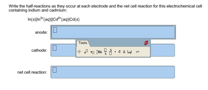 Solved Write the half-reactions as they occur at each | Chegg.com