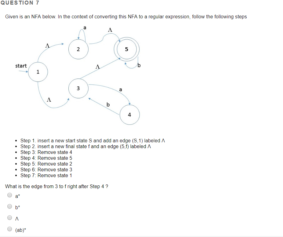 Solved QUESTION Given is an NFA below. In the context of | Chegg.com