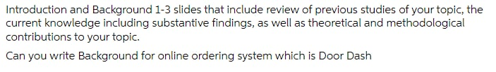 Solved Introduction and Background 1-3 slides that include | Chegg.com