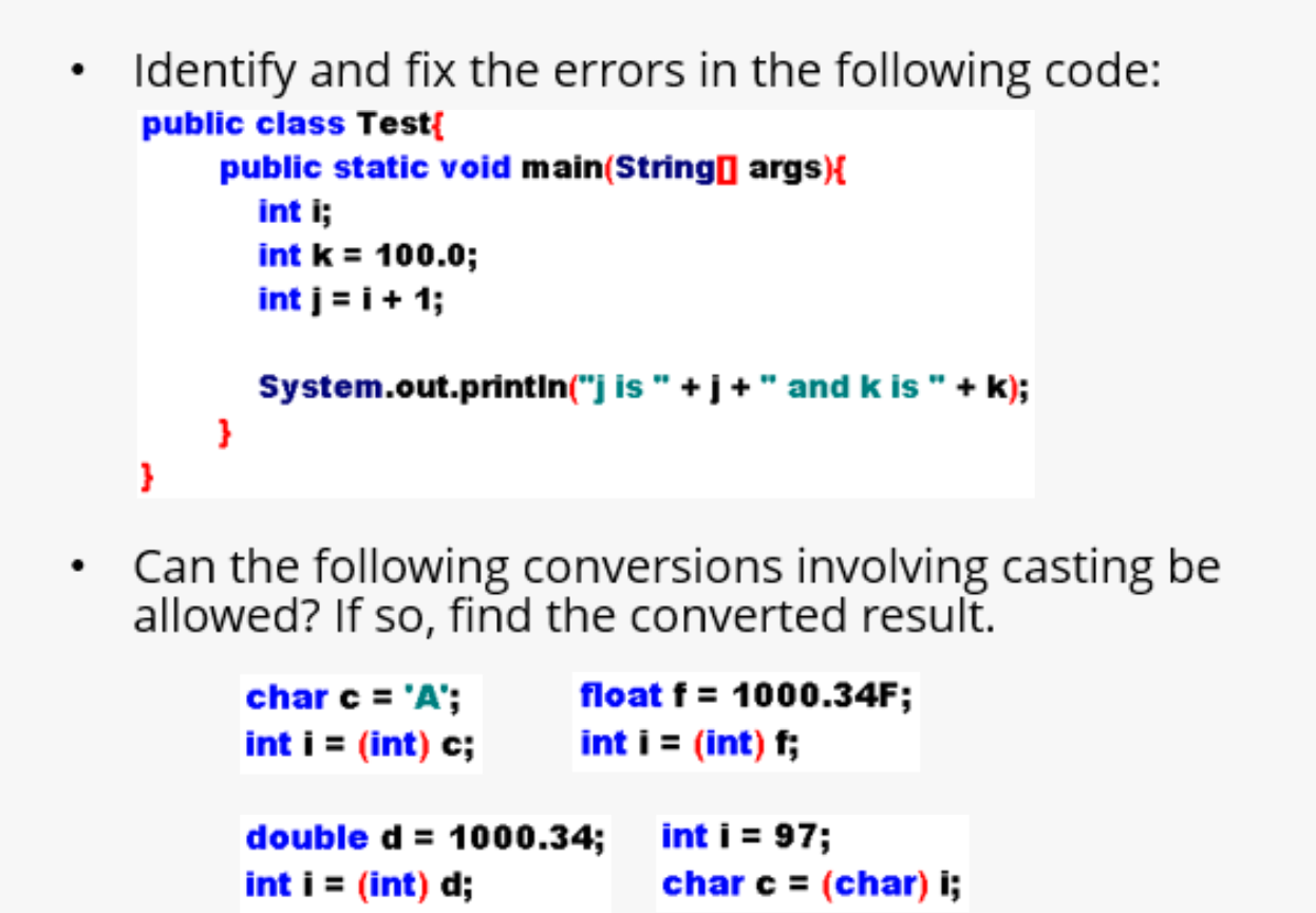 Solved . Can different types of numeric values be used | Chegg.com