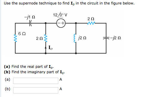 Solved Use the supernode technique to find I, in the circuit | Chegg.com
