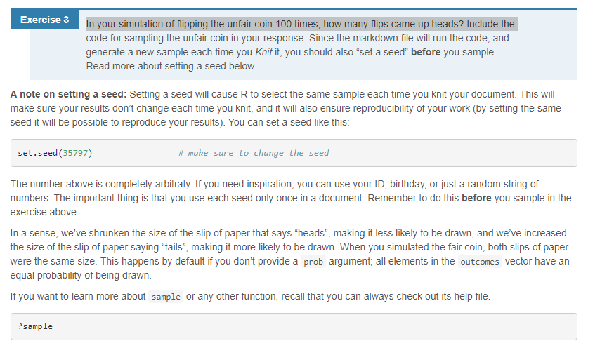 In your simulation of flipping the unfair coin 100 | Chegg.com