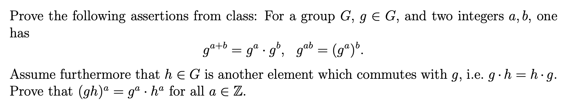 Solved Prove the following assertions from class: For a | Chegg.com