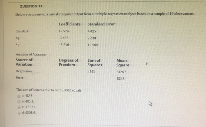 Solved Question 11 Below You Are Given A Partial Computer 9448