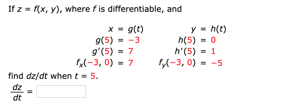 Solved If z = f(x, y), where f is differentiable, and x = | Chegg.com