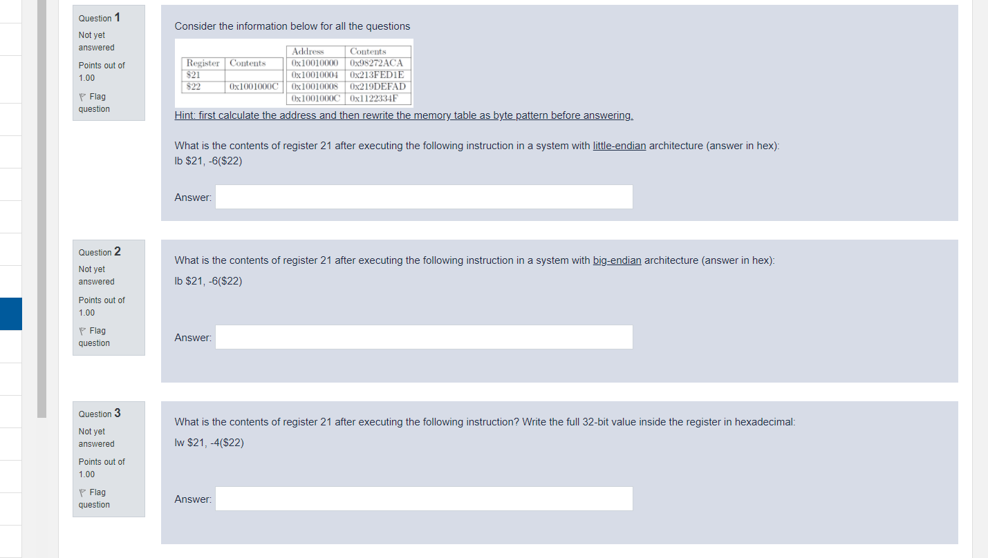 Solved Answer following questions about little endian and | Chegg.com
