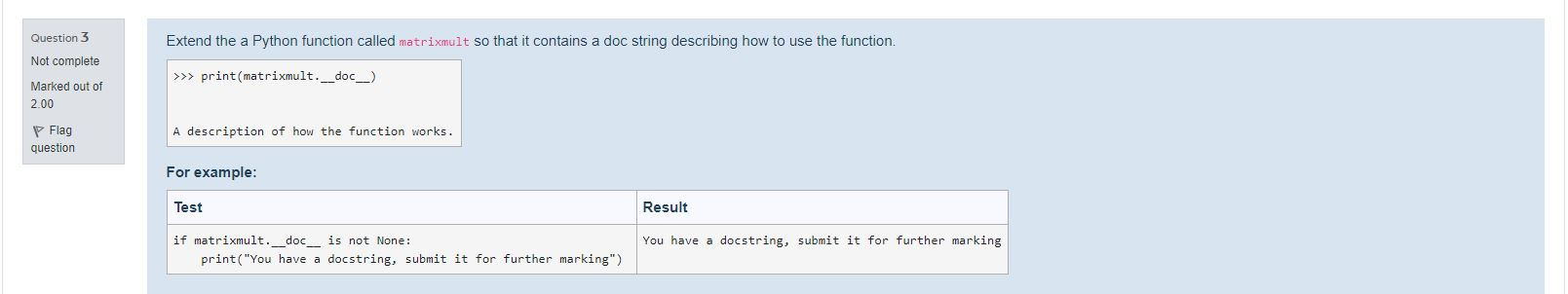 Solved Question 1 Not complete Create a Python function | Chegg.com