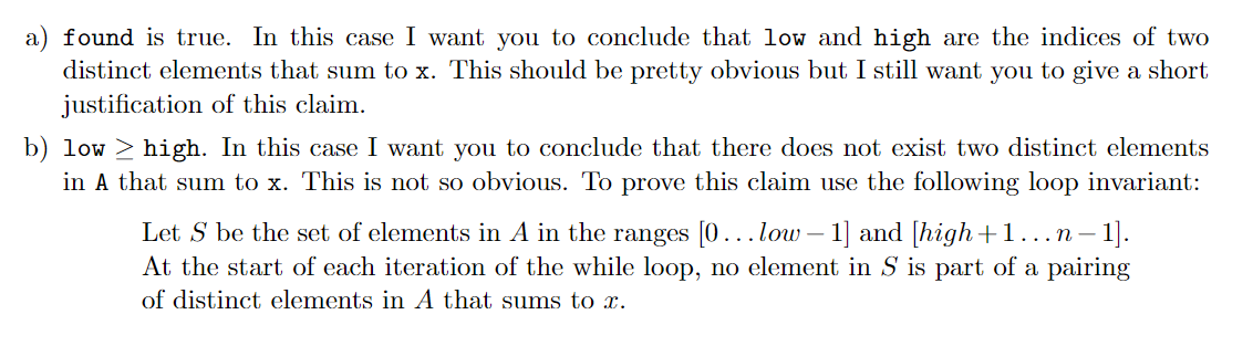 Solved Here Is A Θn Algorithm That Given A Sorted Array