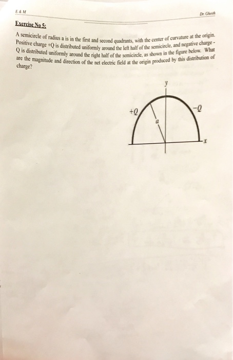 Solved A semicircle of radius a in the first and second | Chegg.com