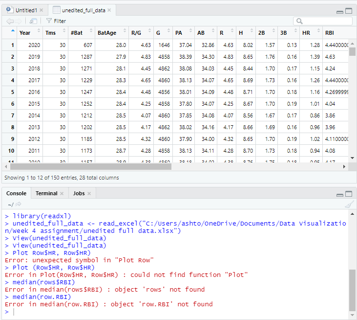 Solved Working with Rstudio and getting a coding error. The | Chegg.com