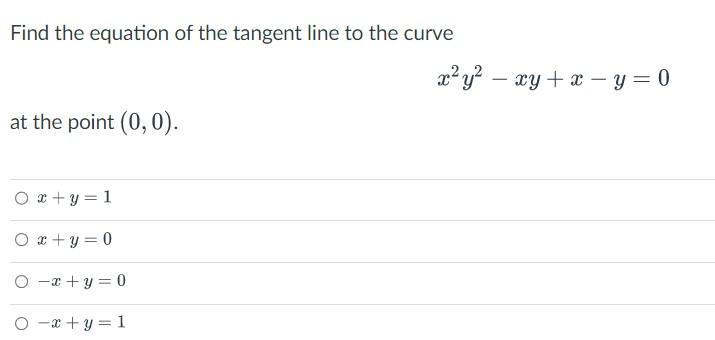 Solved Find the equation of the tangent line to the curve at | Chegg.com