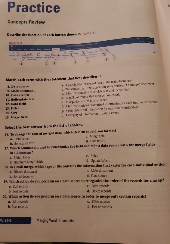 Solved Practice Concepts Review Describe the function of | Chegg.com