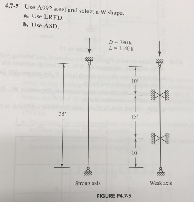 Solved 4.7-5 Use A992 steel and select a W shape. a. Use | Chegg.com