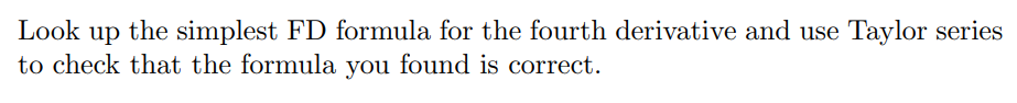 Look up the simplest FD formula for the fourth | Chegg.com
