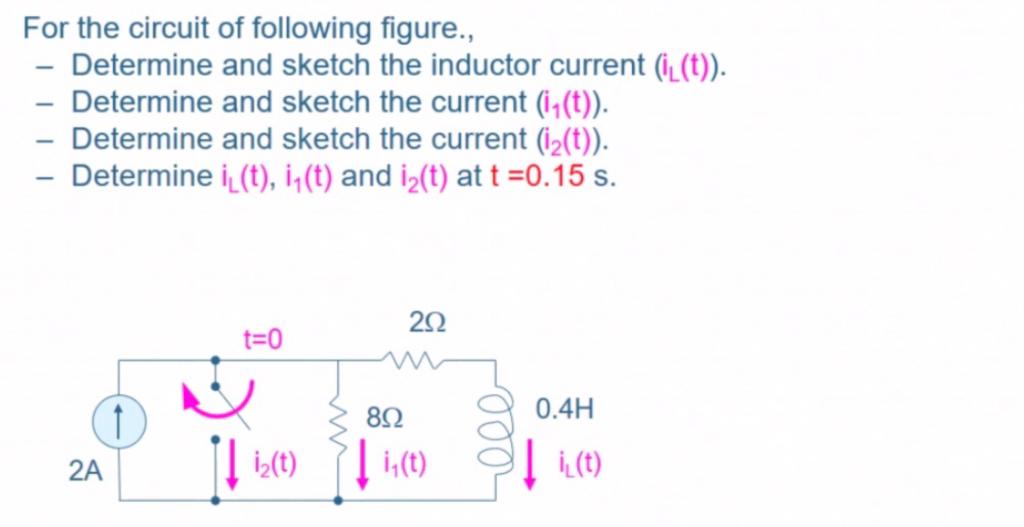 Solved For the circuit of following figure., - Determine and | Chegg.com