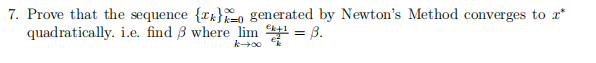 Solved 7. Prove that the sequence {xk}k=0∞ generated by | Chegg.com