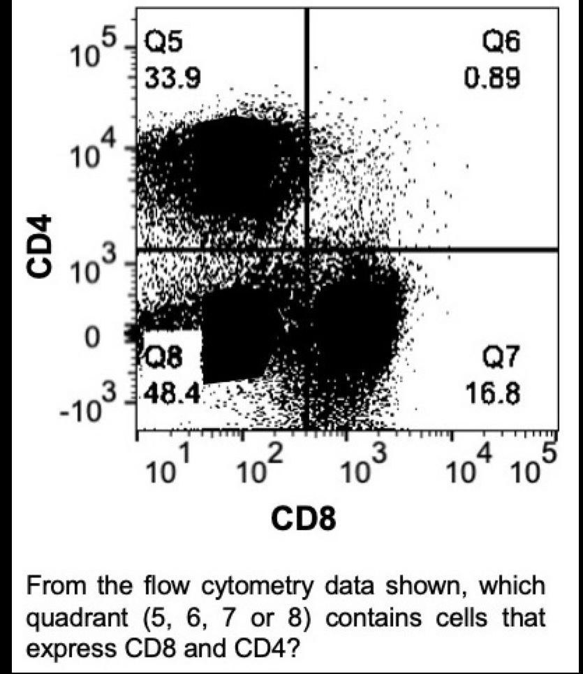 Solved From the flow cytometry data shown, which quadrant | Chegg.com