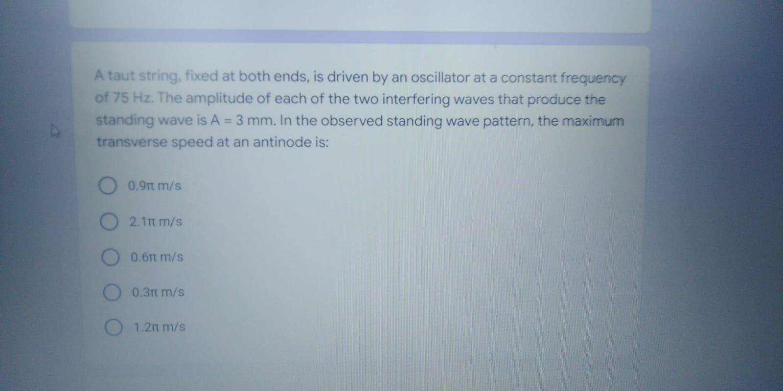 Solved A taut string, fixed at both ends, is driven by an | Chegg.com