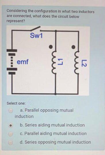 Solved Considering the configuration in what two inductors | Chegg.com