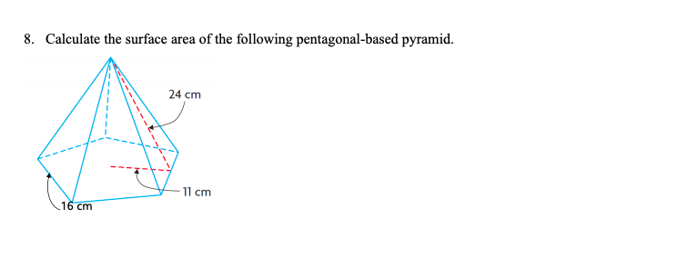 Solved 8. Calculate the surface area of the following | Chegg.com