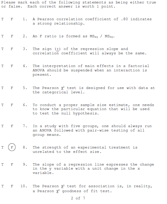 Solved Please mark each of the following statements as being | Chegg.com