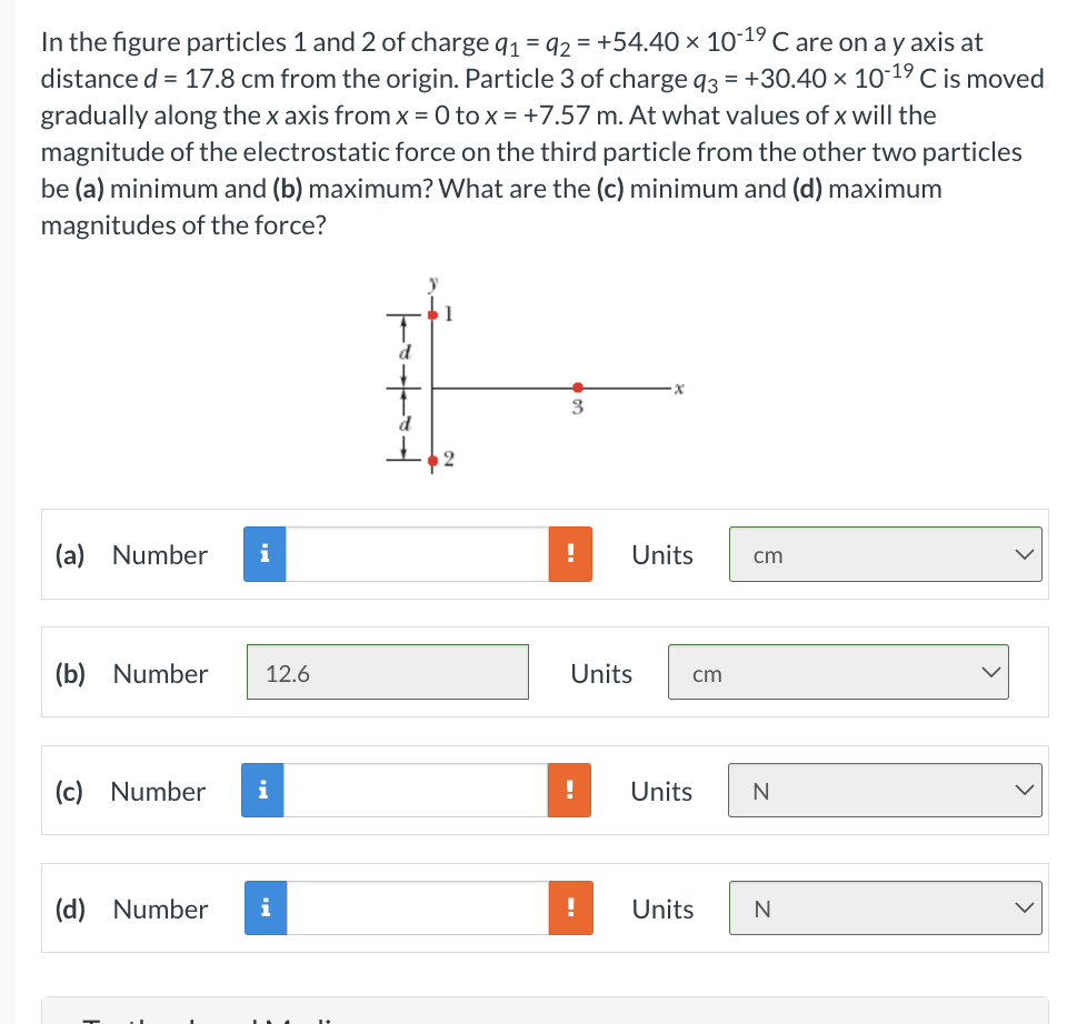 Solved In ﻿the figure particles 1 ﻿and 2 of ﻿charge | Chegg.com
