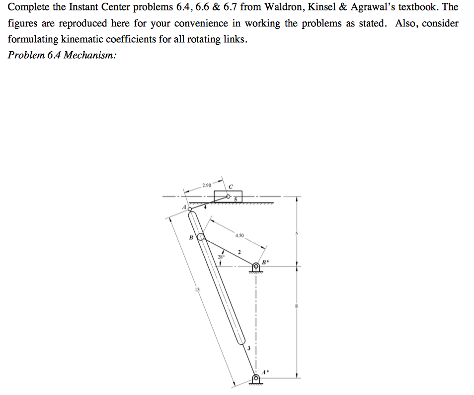 Solved Find the instant centers of velocity for the | Chegg.com