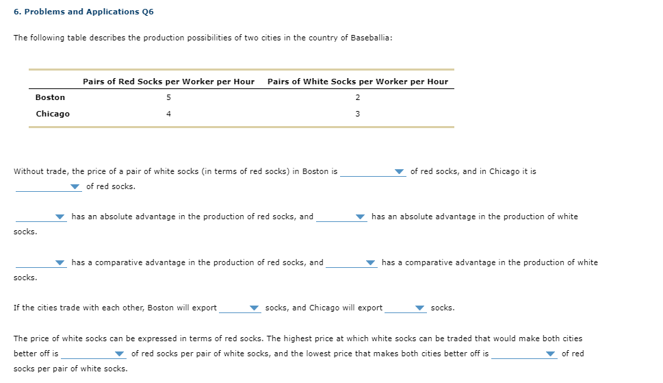 Solved 6. Problems and Applications Q6 The following table | Chegg.com