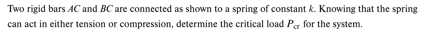 Solved Two rigid bars AC and BC are connected as shown to a | Chegg.com