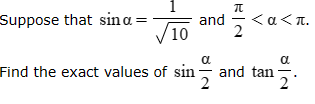 Solved Suppose that sinα=101 and 2π