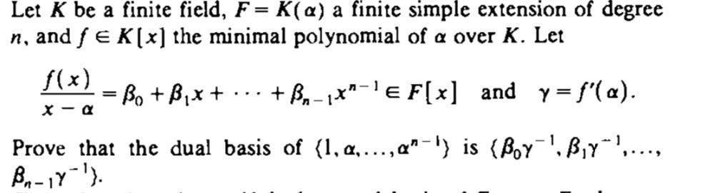 Solved Let K be a finite field, F=K(α) a finite simple | Chegg.com