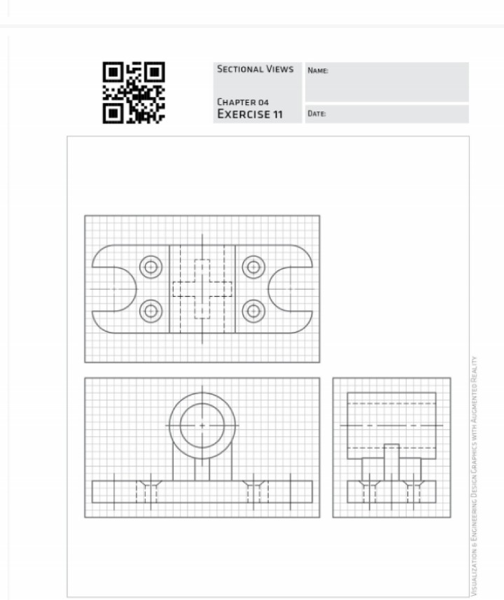 select the best sectional view and draw that view | Chegg.com