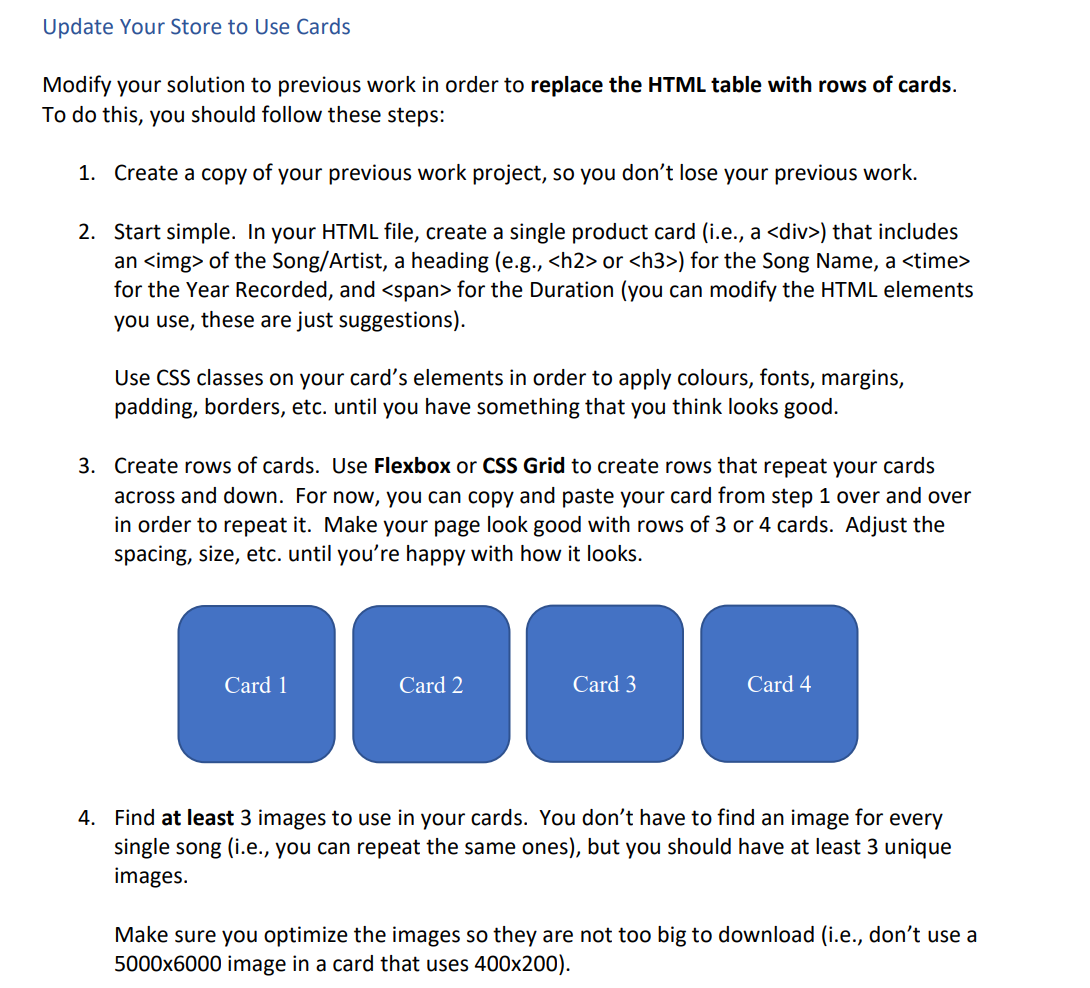 Solved continue to iterate on your previous work Music App | Chegg.com