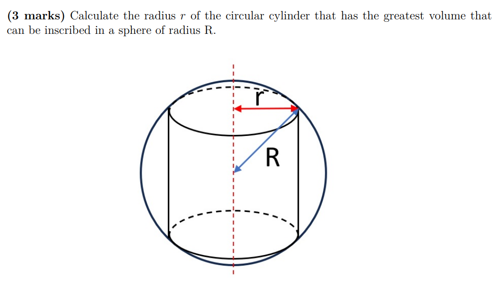 Solved Calculate the radius r ﻿of the circular cylinder that | Chegg.com