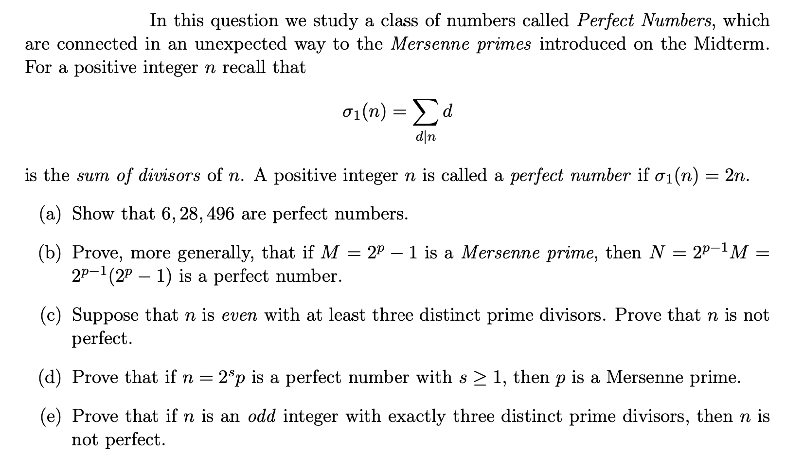 In this question we study a class of numbers called | Chegg.com