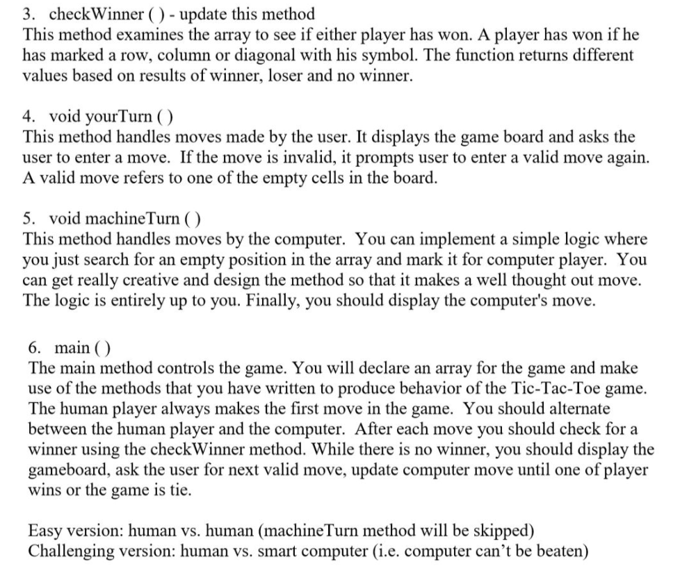 Solved Tic Tac Toe Problem Description Tic Tac Toe Game