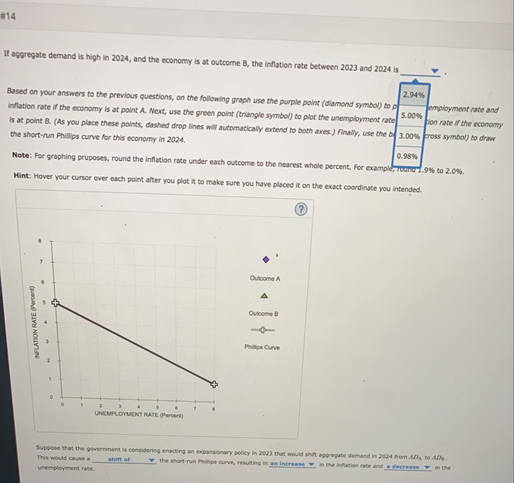 Solved 1. Aggregate demand, aggregate supply, and the | Chegg.com