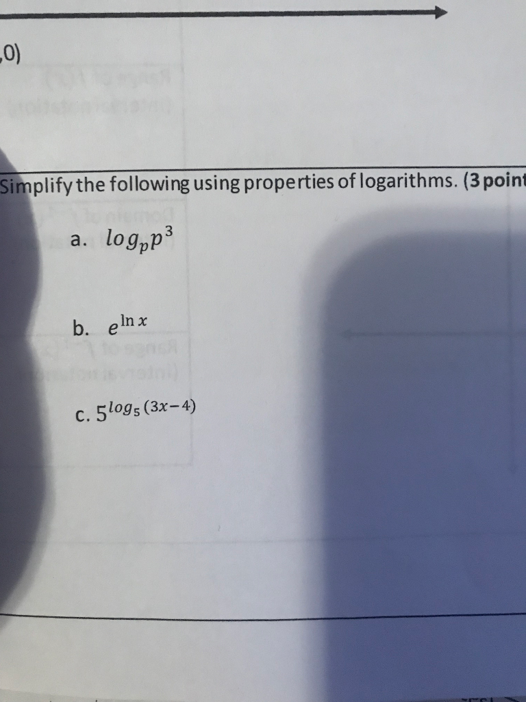 Solved simplify the following using properties of logarithms | Chegg.com