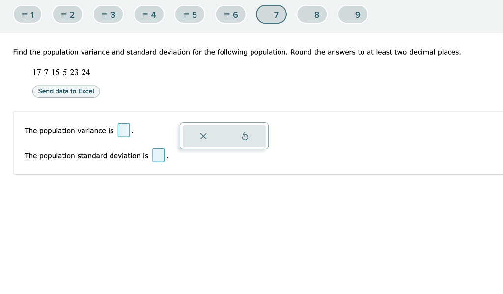 Solved Find the population variance and standard deviation | Chegg.com