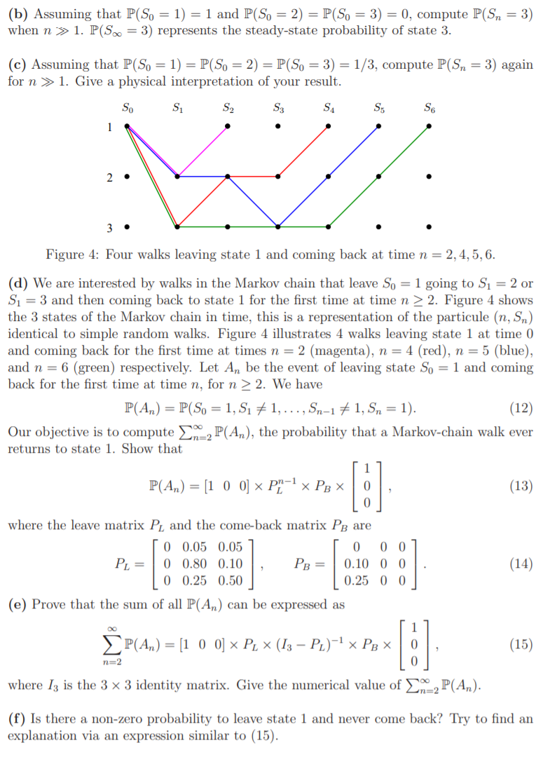 Consider a 3-state homogeneous Markov chain | Chegg.com