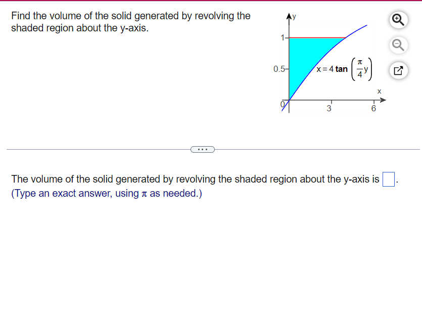 Solved Find the volume of the solid generated by revolving | Chegg.com