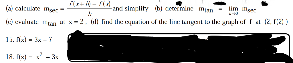 Solved and simplify (b) determine mtan -lim msec (a) | Chegg.com