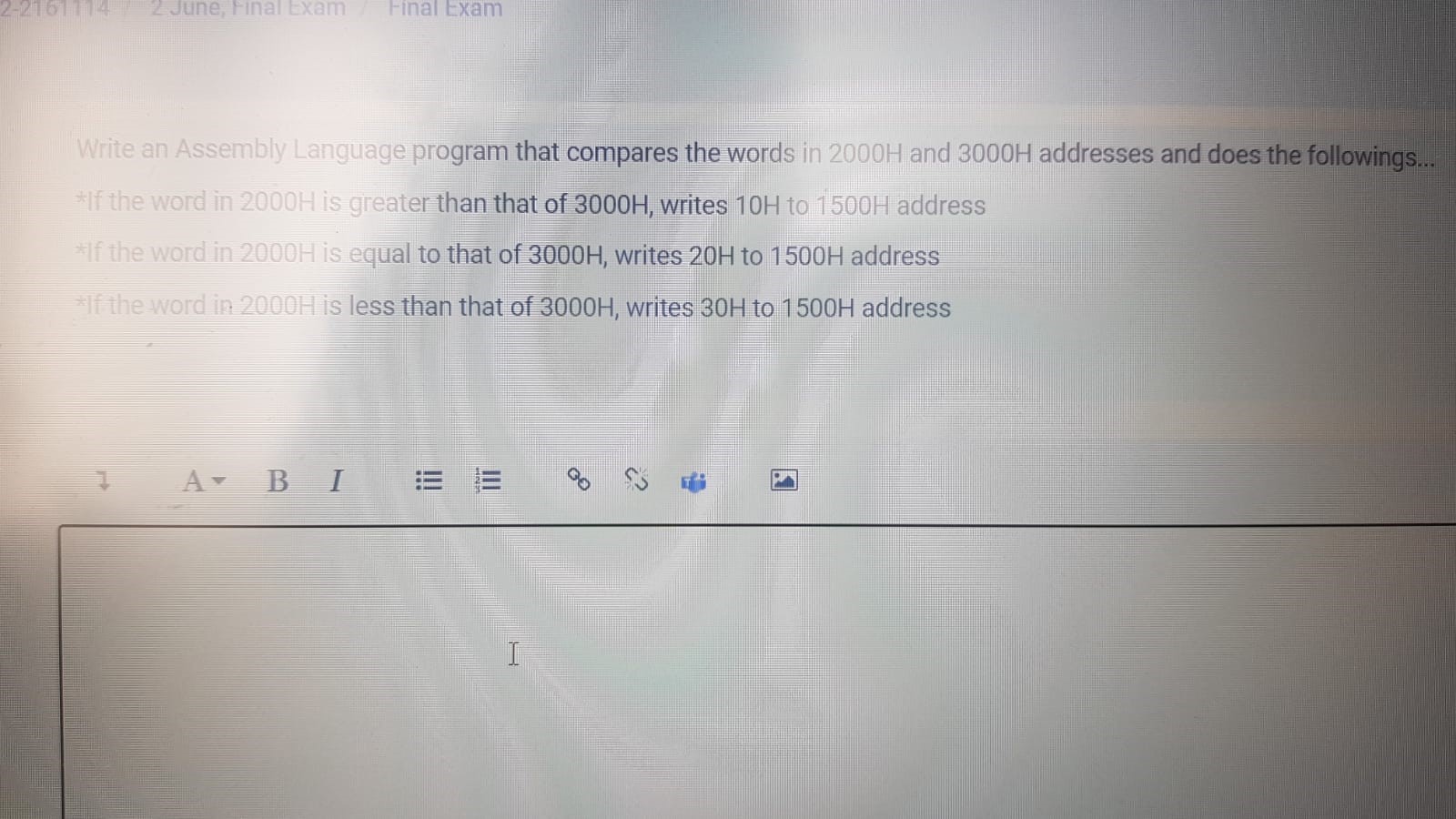 Solved Write An Assembly Language Program That Compares The