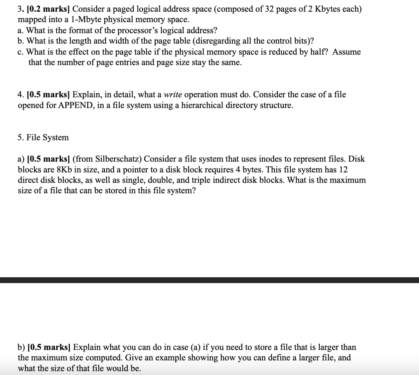 Solved by an EXPERT 3. [0.2 ﻿marks] ﻿Consider a paged logical address | Chegg.com