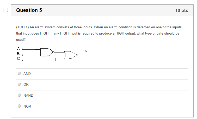 Solved DQuestion 5 10 pts (TCO 4) An alarm system consists | Chegg.com Solved DQuestion 5 10 pts (TCO 4) An alarm system consists | Chegg.com