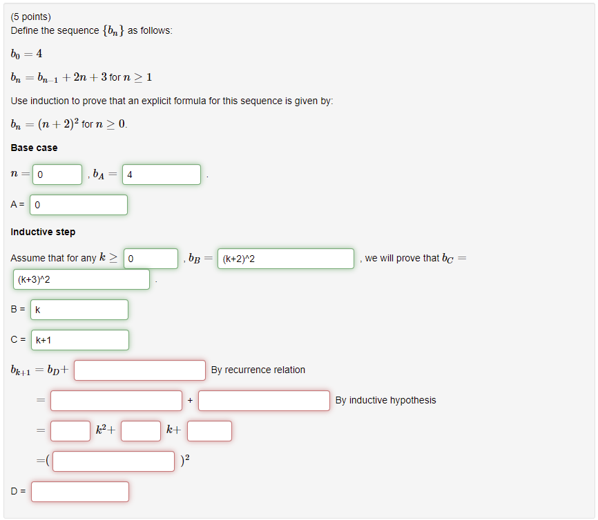 Solved (5 points) Define the sequence {bn} as follows: bo = | Chegg.com